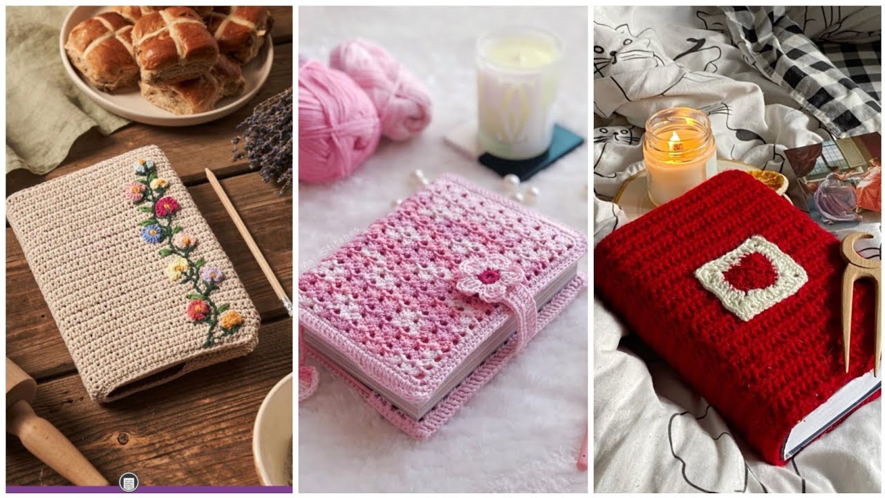 Beautiful Crochet Book Cover Designs | Crochet Book Cover Designs Ideas ...