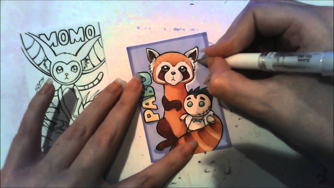 Pabu + Momo ATCs - Avatar Speed Paint - YouTube