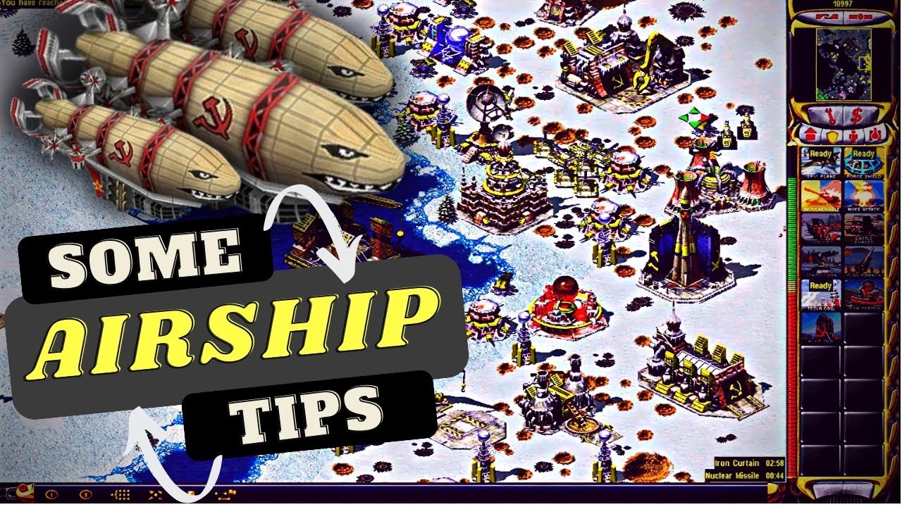 Red Alert 2 - Some Airship Tips - 1 Vs 5 Brutal - Yuri's Revenge - YouTube