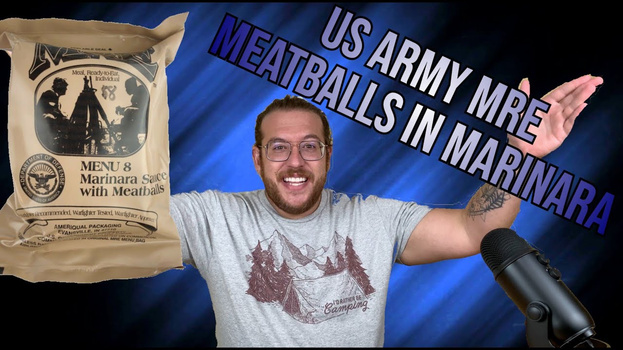 Trying US Army MRE Menu 8- Meatballs in Marinara - YouTube