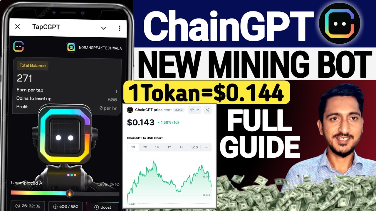 ChainGPT Mining Bot Earn $3 Millions Reward 1Tokan=$0.144 | TAP CGPT ...