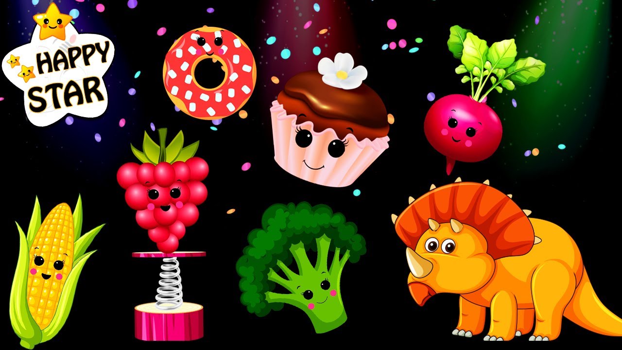 Cake , Fruits , Animals - LIVE Streaming - Happy Star Dancing - YouTube