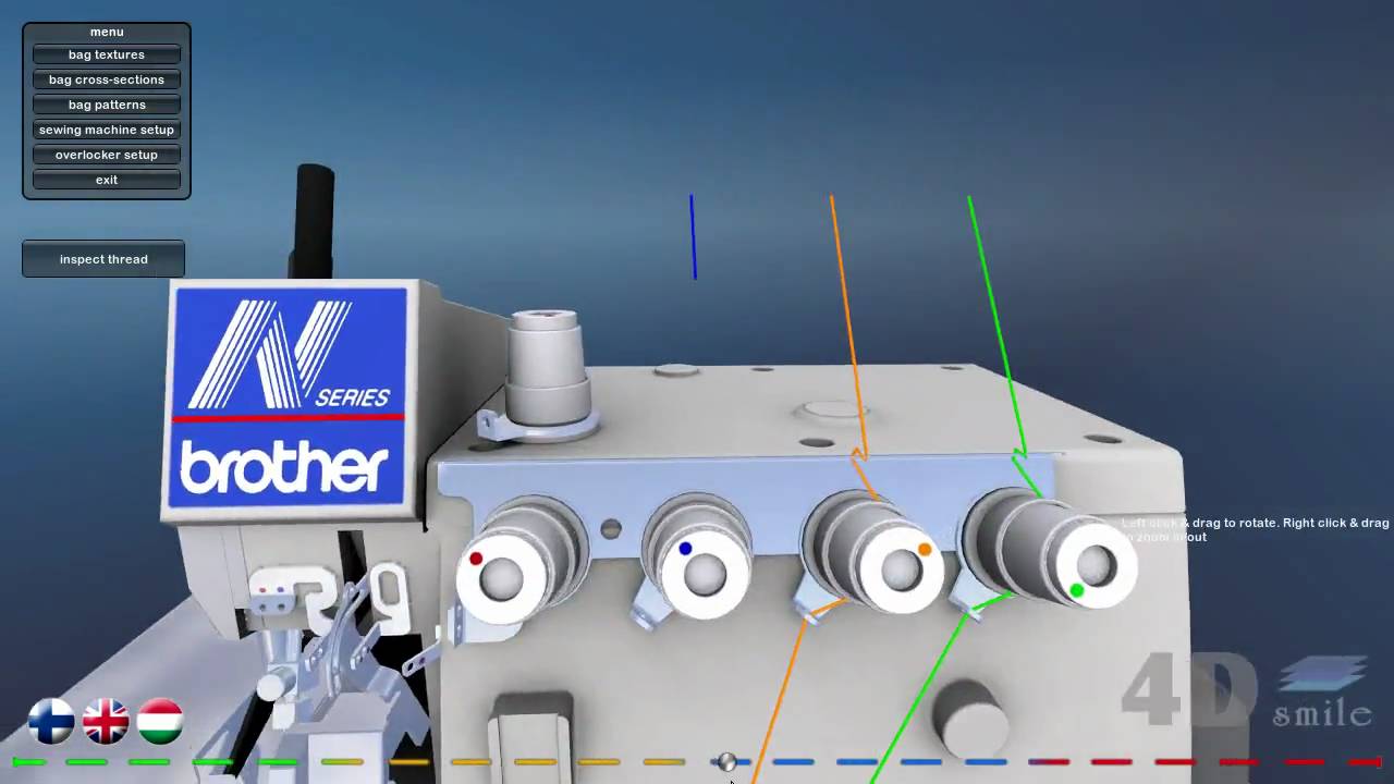 4DSmile Project - Overlock machine setup - YouTube