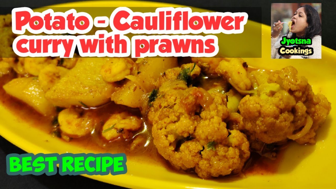 Chingri fulkopi recipe | Prawn Cauliflower curry in bengali | Fulkopi ...
