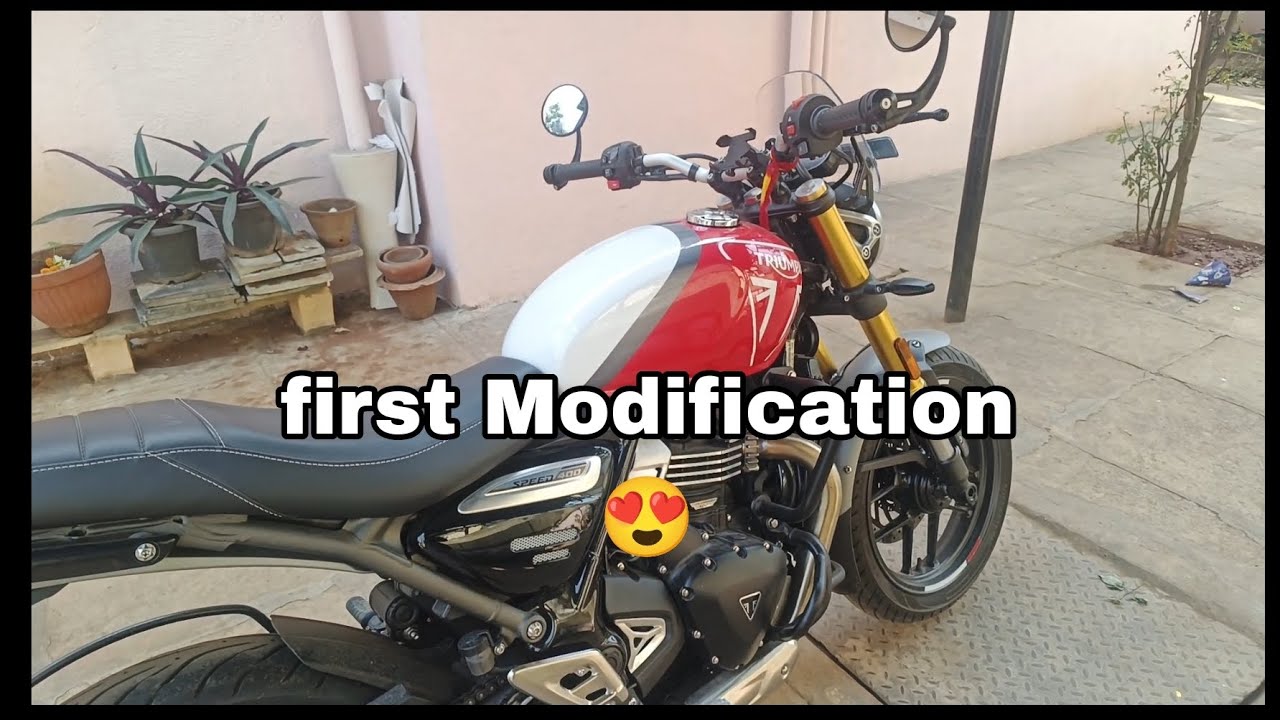 First Modification on my all New Triumph Speed 400😍 - YouTube