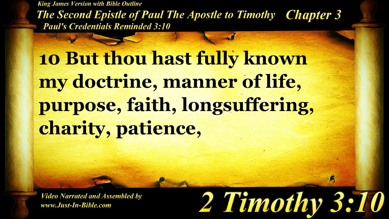 2 Timothy Chapter 3 - Bible Book #55 - The Holy Bible KJV Read Along ...