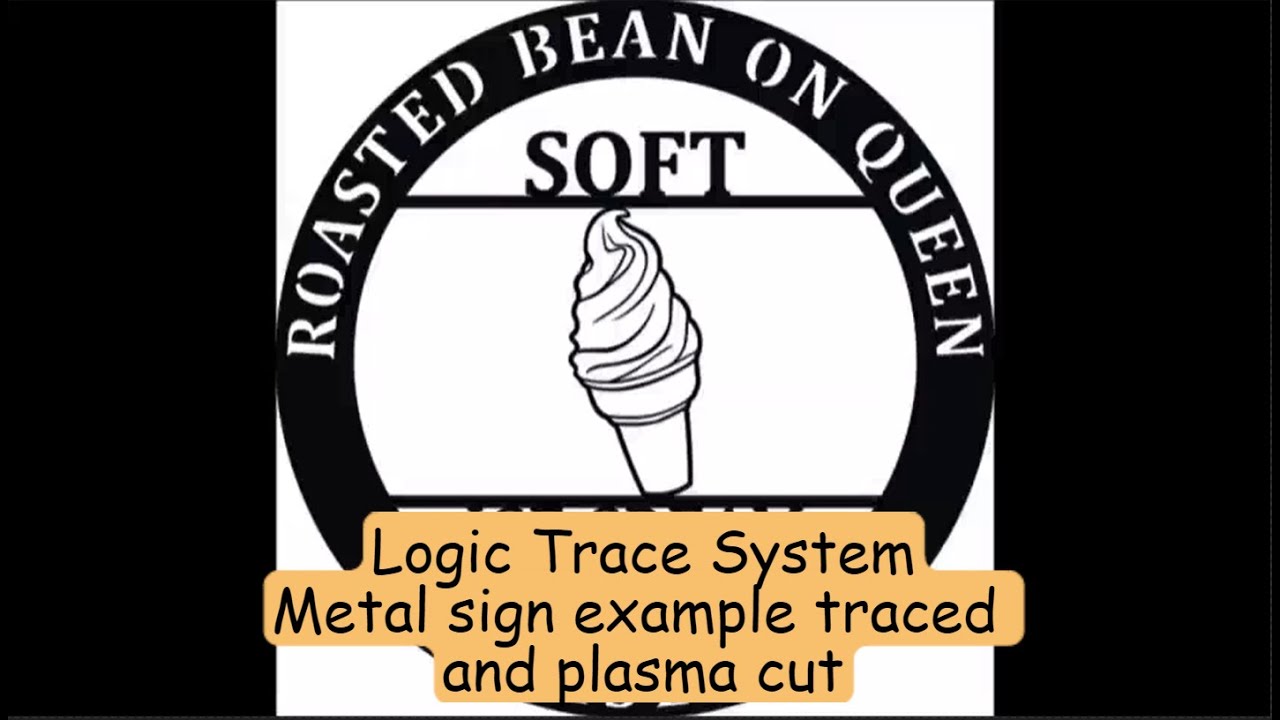 Logic Trace System - Metal sign example traced design and plasma cut ...