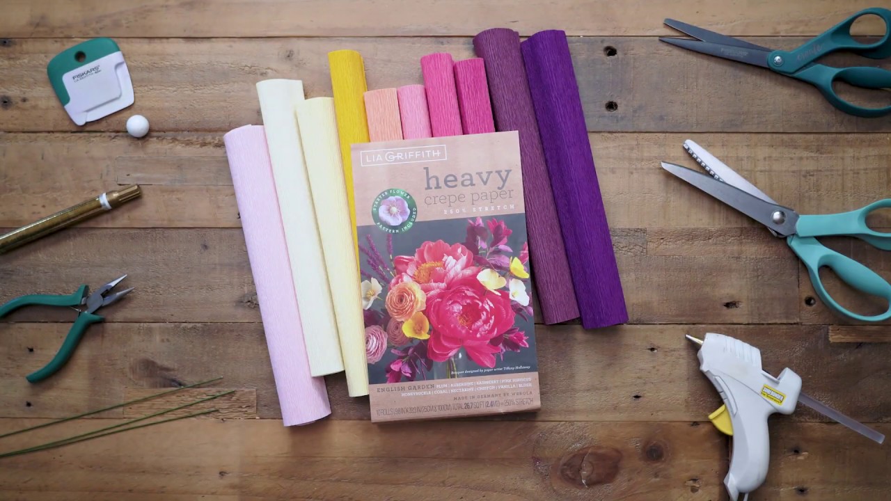 Lia Griffith Crepe Paper - Wild Rose Bloom - YouTube