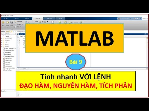 Bài 9 Tính đạo hàm, nguyên hàm, tích phân với Matlab |Lập trình - YouTube