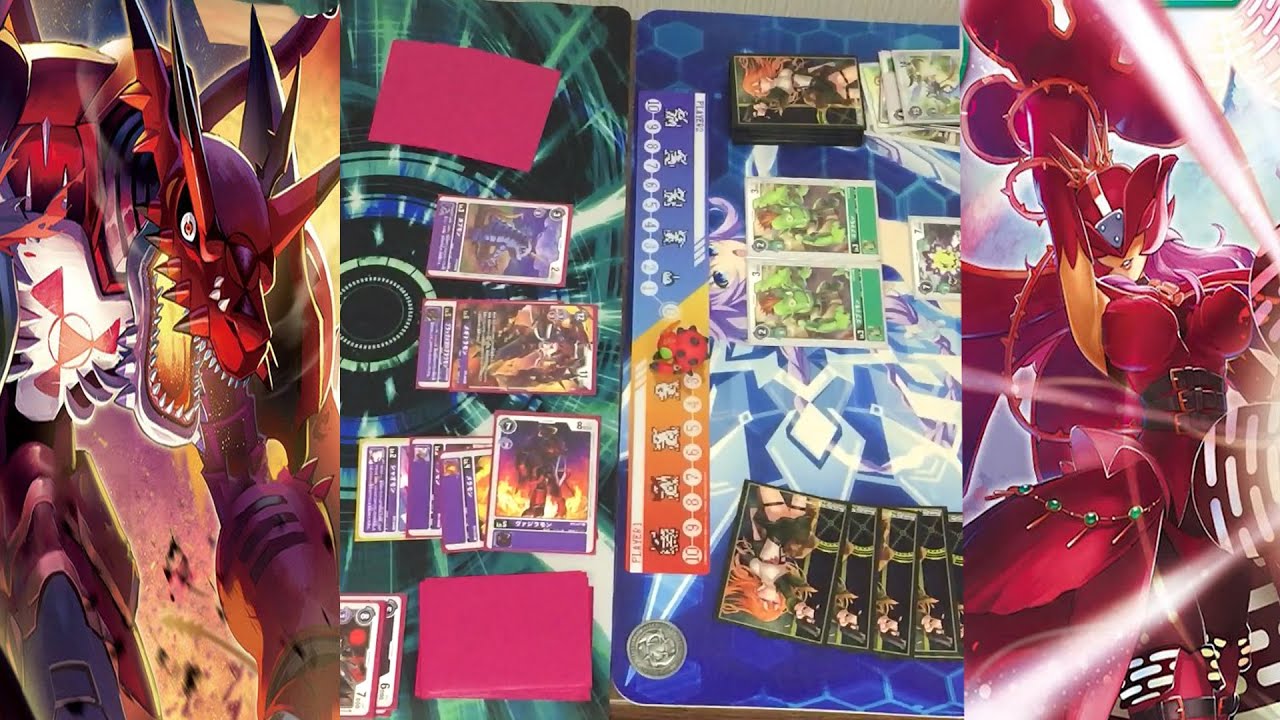 Digimon TCG -BT05- Purple Megidramon vs Green Digiburst - Battle of ...