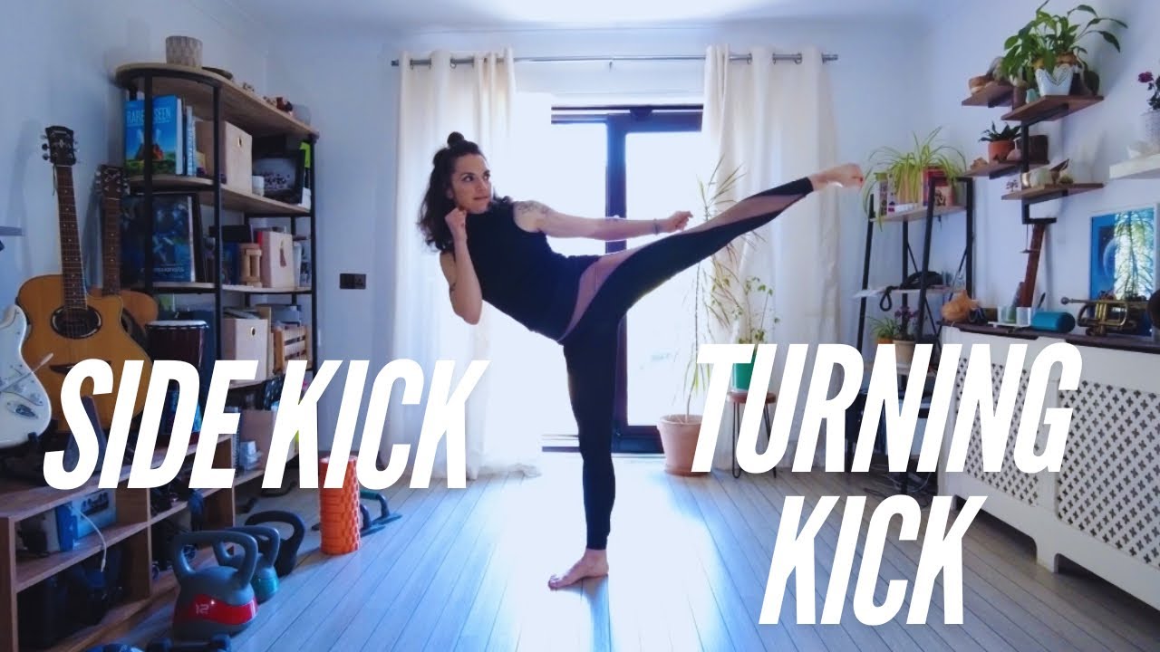 How to do the Side Kick and Turning Kick - YouTube