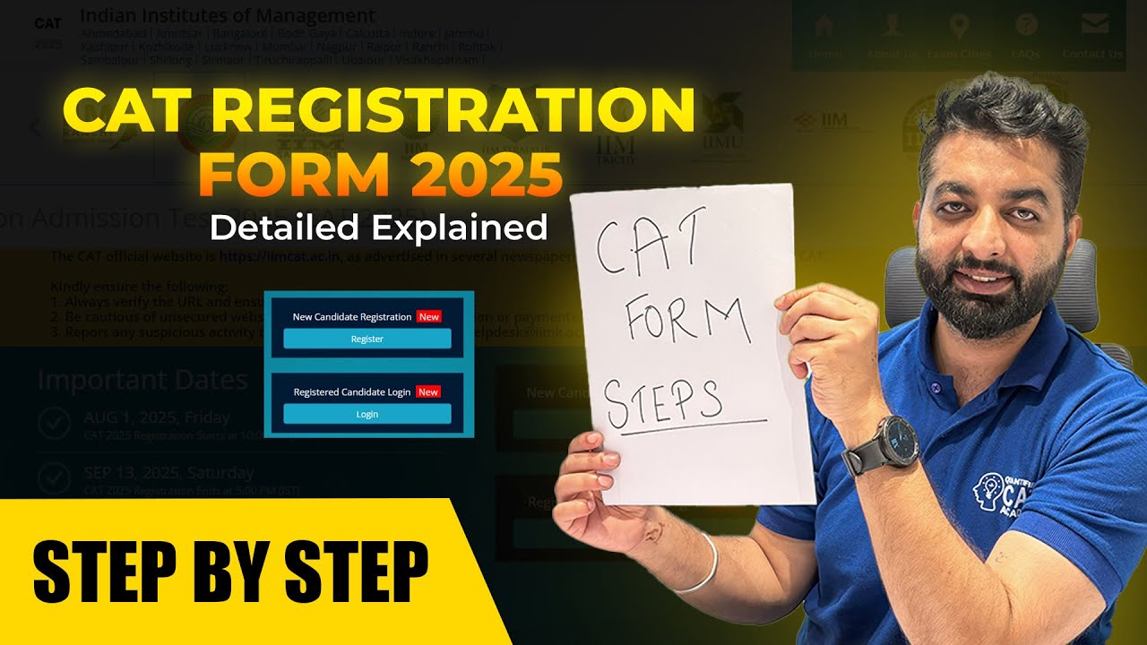 CAT Registration Form 2025 | Detailed step by step Explained - YouTube
