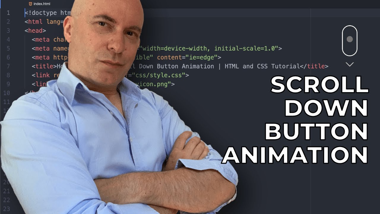Scroll Down Button Animation con CSS3 - YouTube