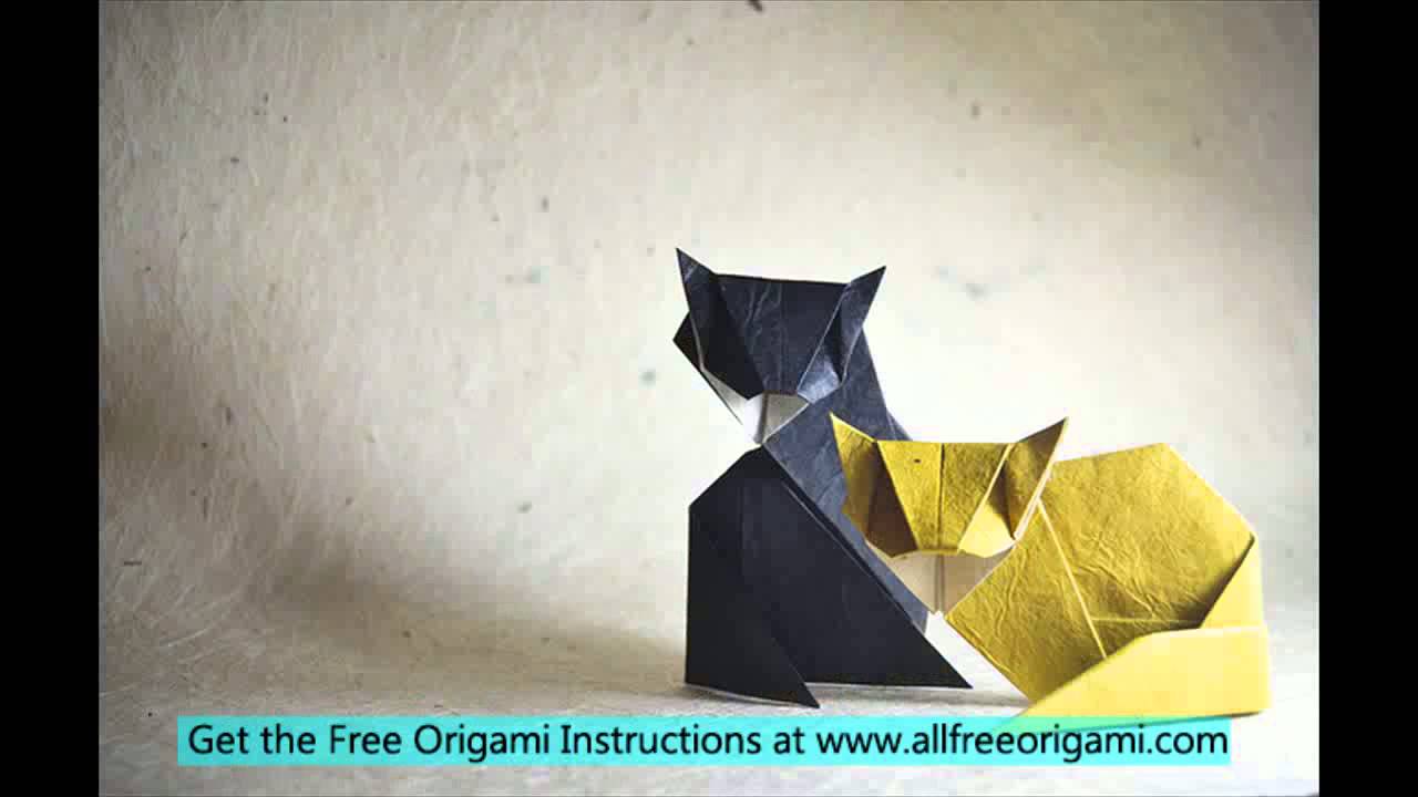 origami cat ears - YouTube