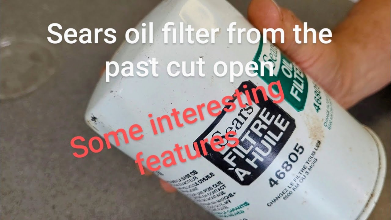 Sears oil filter cut open - YouTube