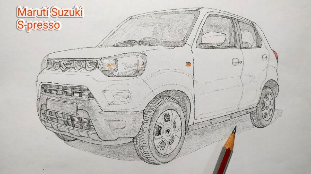 How To Draw | Maruti Suzuki S presso | Maruti S presso Drawing | Car ...