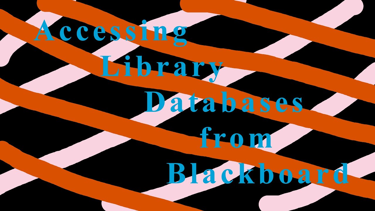 Database Access from Blackboard - YouTube