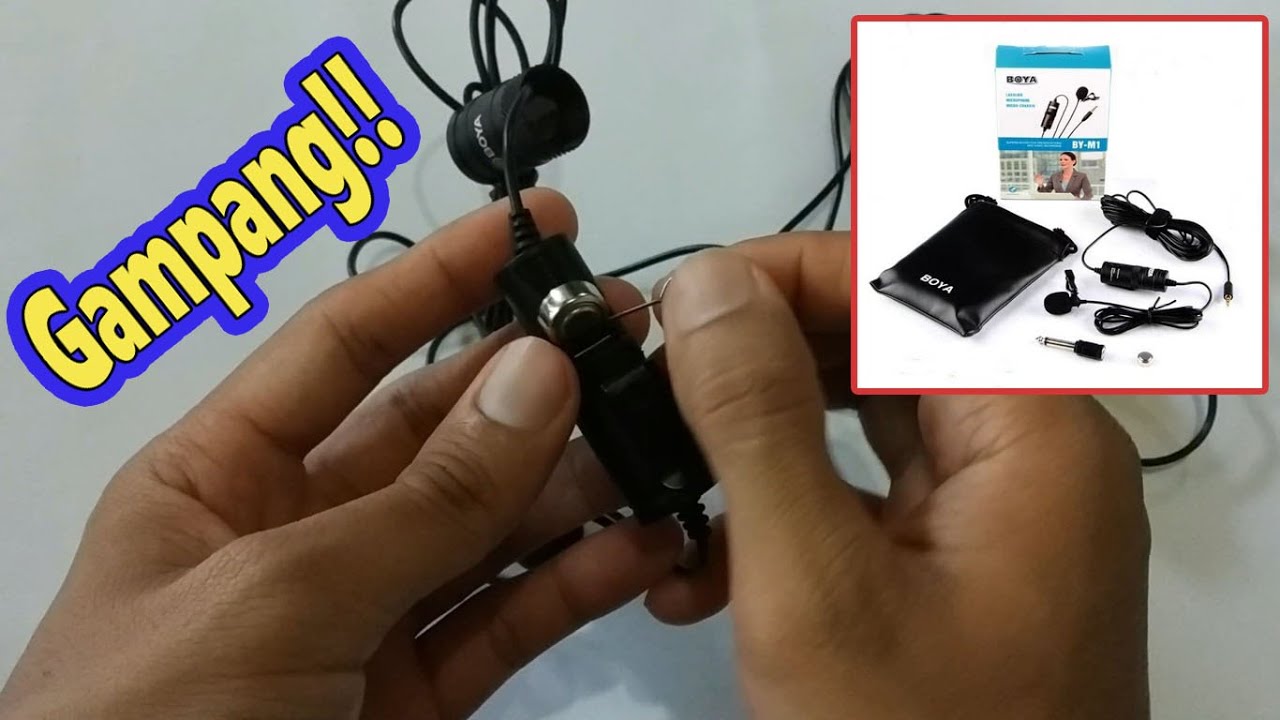 TUTORIAL Melepas dan Pasang Baterai Boya BY-M1 Microphone Mic Clip On ...