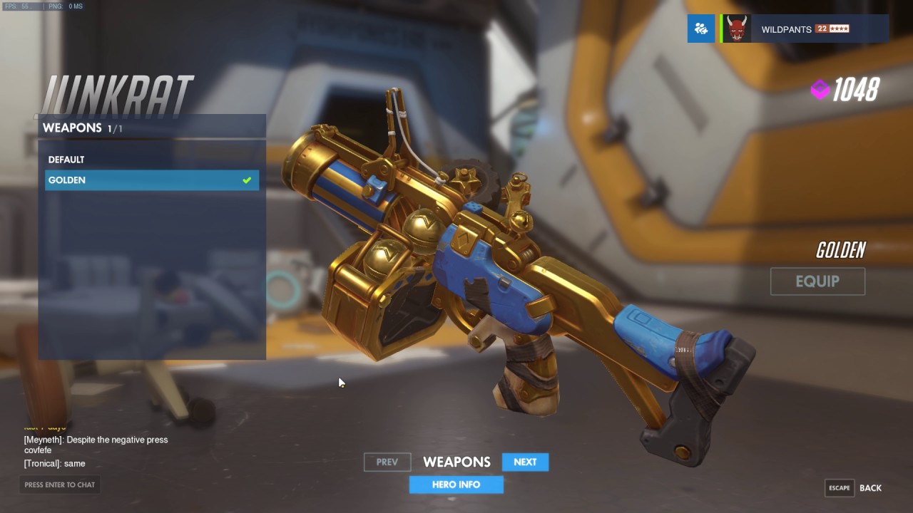 Buying Junkrat Golden Gun - YouTube