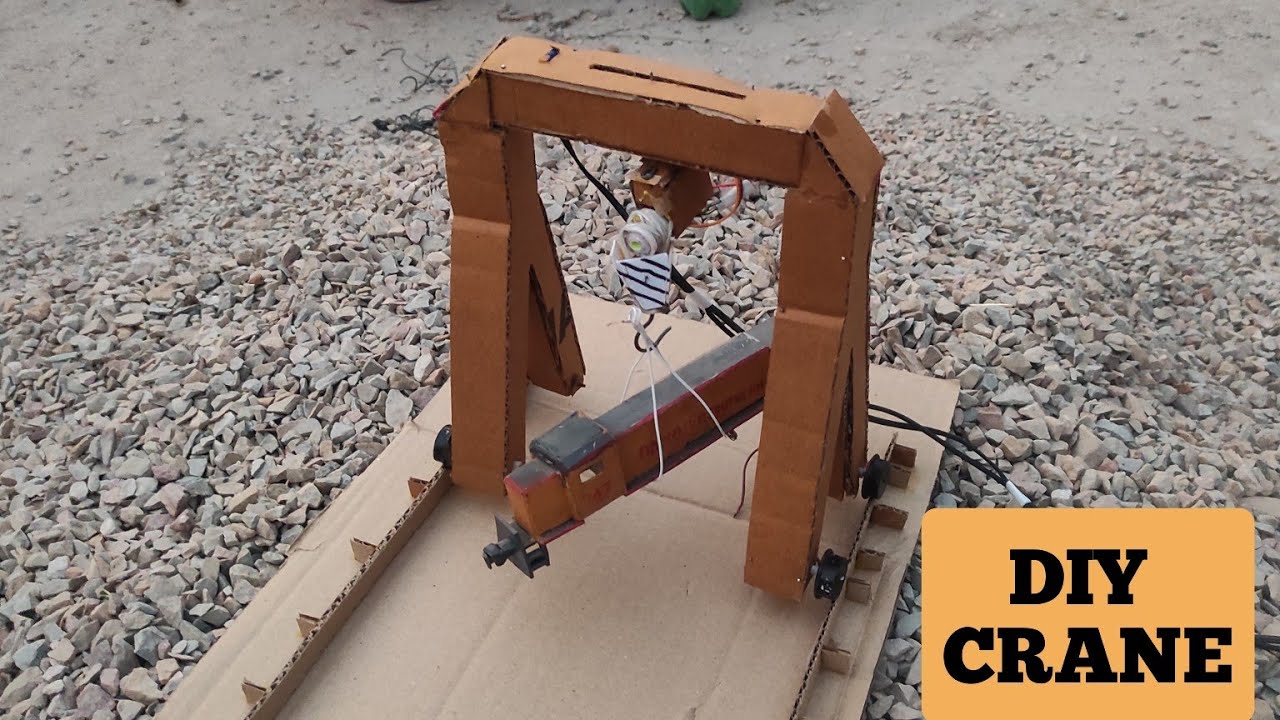 How to make a crane at home.Diy homemade hoist monorail crane very ...