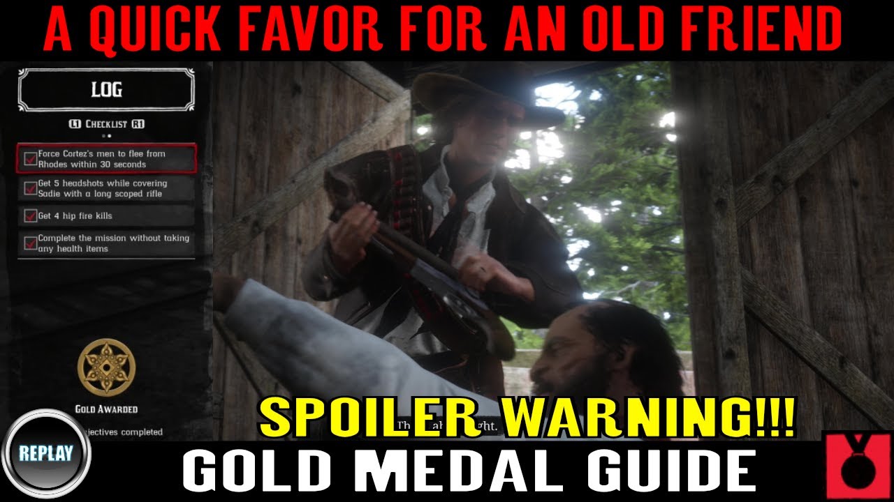 Red Dead Redemption 2 A Quick Favor for an Old Friend Gold Medal - Gold ...