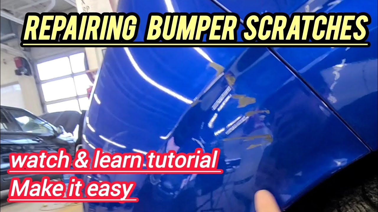 HOW to repair Car bumper Scratch. watch & learn tutorial ? Paano e ...