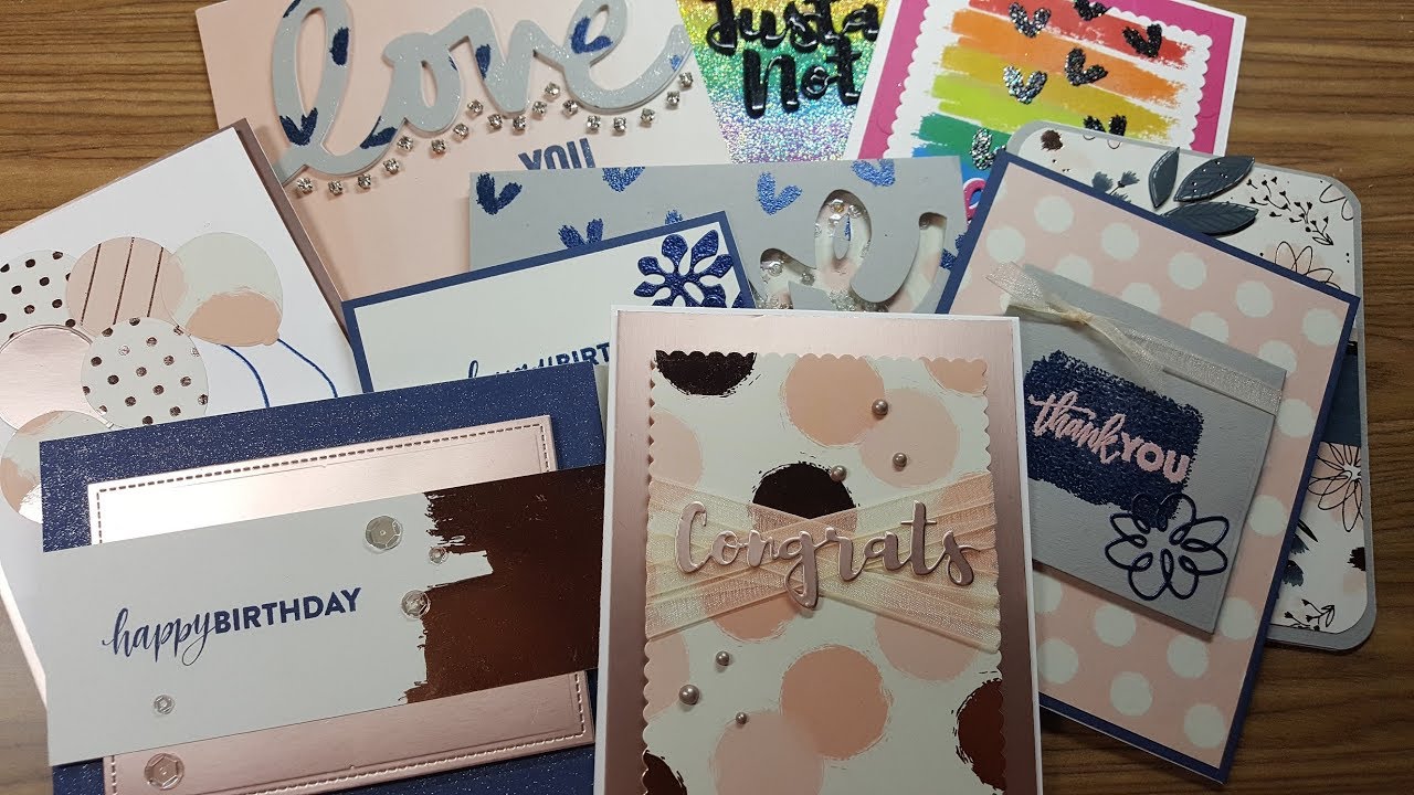 10 Cards 1 Kit Simon Says Stamp Oct 2017 Card Kit - YouTube