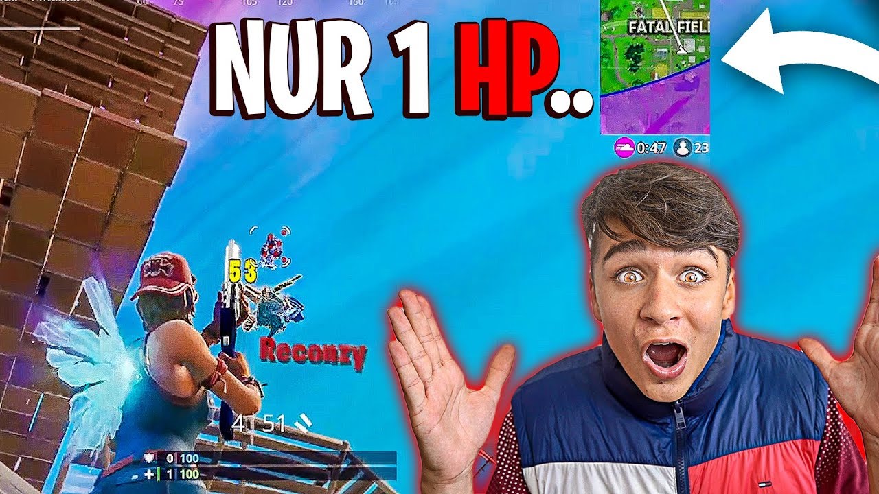 1 HP Sieg in Fortnite! - Fortnite Battle Royale Highlights - YouTube