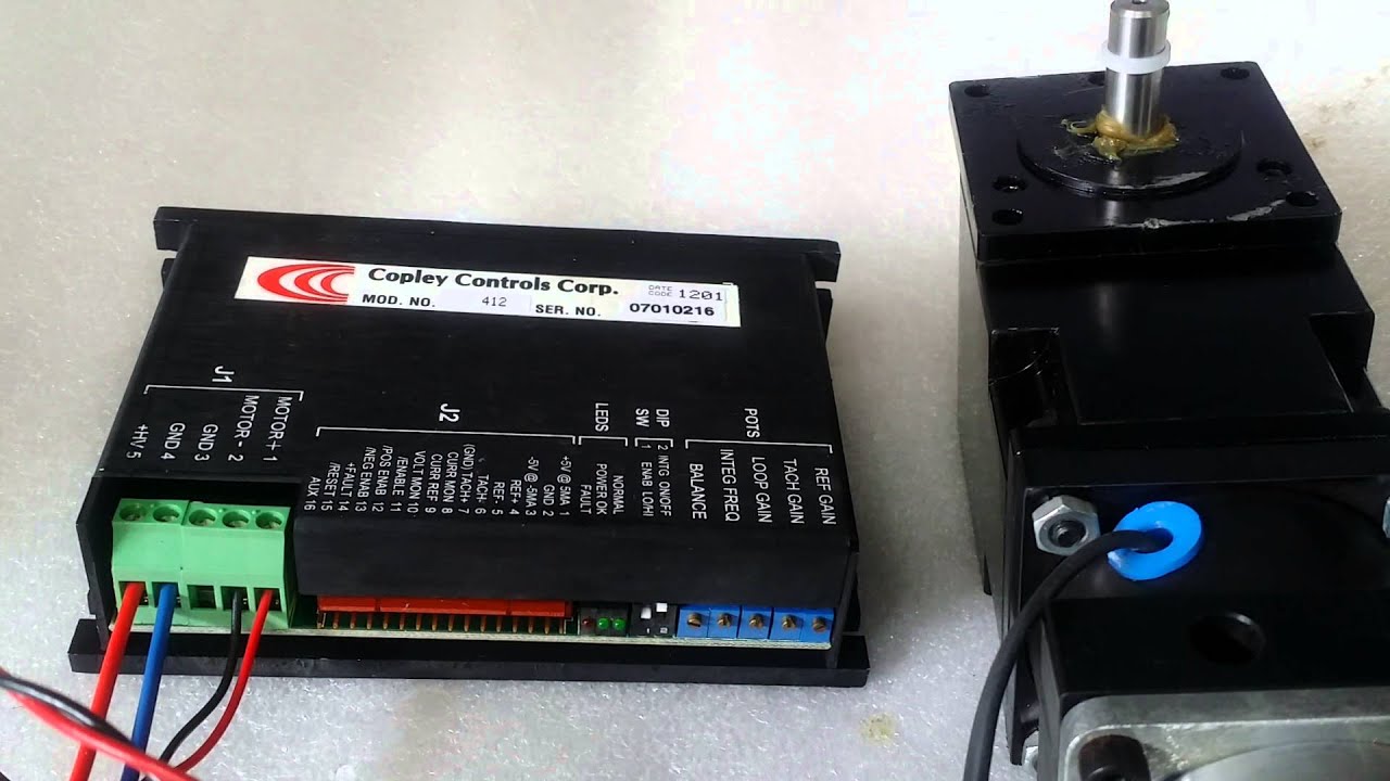 Copley control 412, DC Motor - YouTube