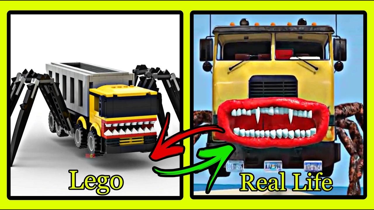 TRUCK Eater, Extra Slide, CAR Eater in Real Life Vs Lego, All Eater ...