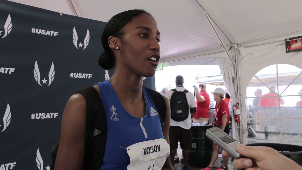 Ajee Wilson after winning the 800m U.S. title in a blazing 1:57 - YouTube