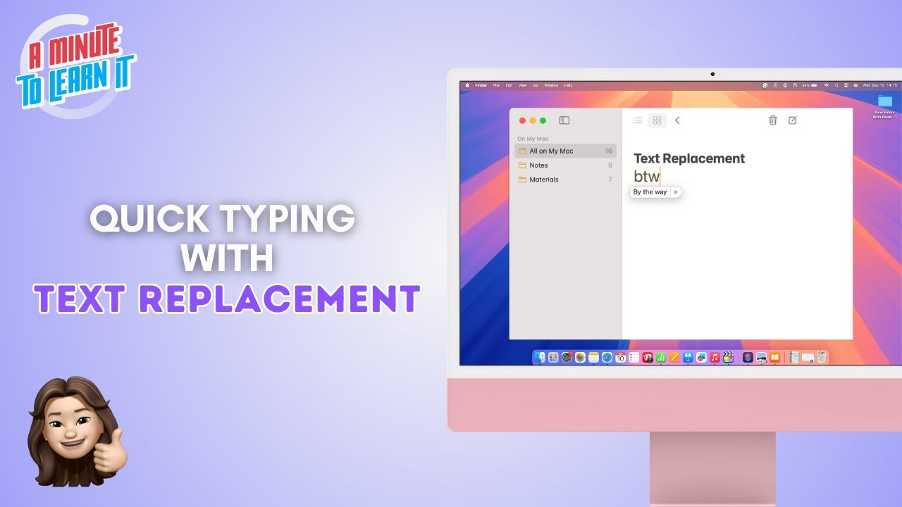 Quick Type with Text Replacement on a Mac - YouTube