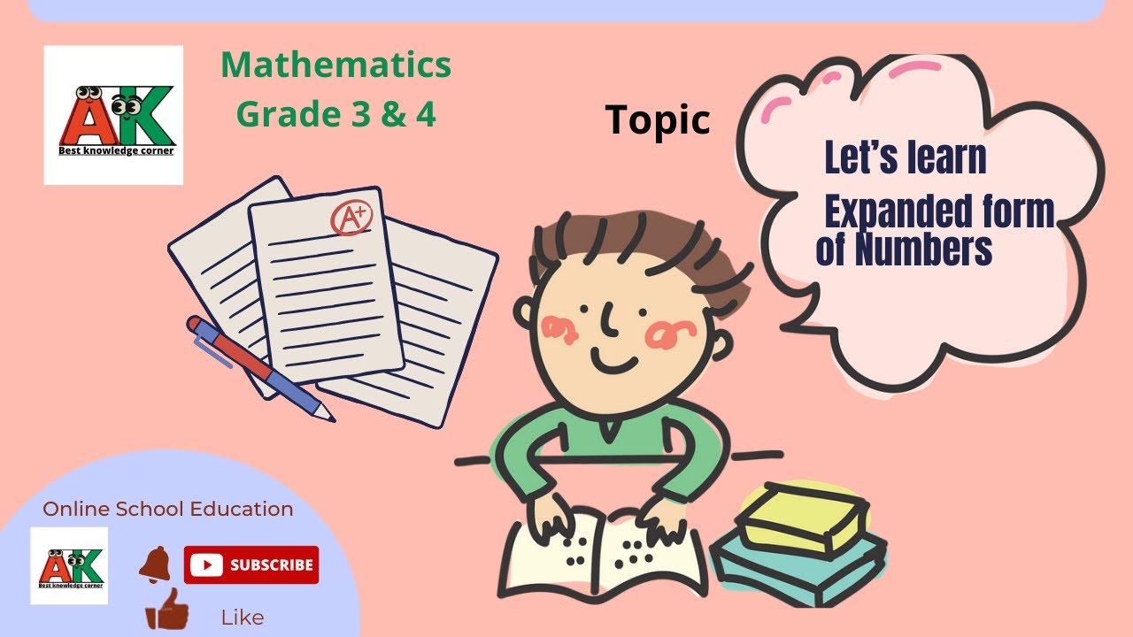 Mathematics, Topic 4: Expanded form of numbers for Grades 3 & 4 - YouTube