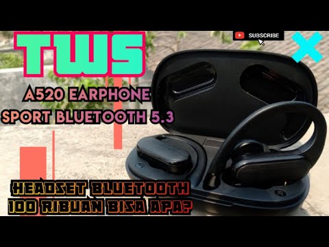 TWS A520 earphone bluetooth, headset sport murah dan sporti . - YouTube