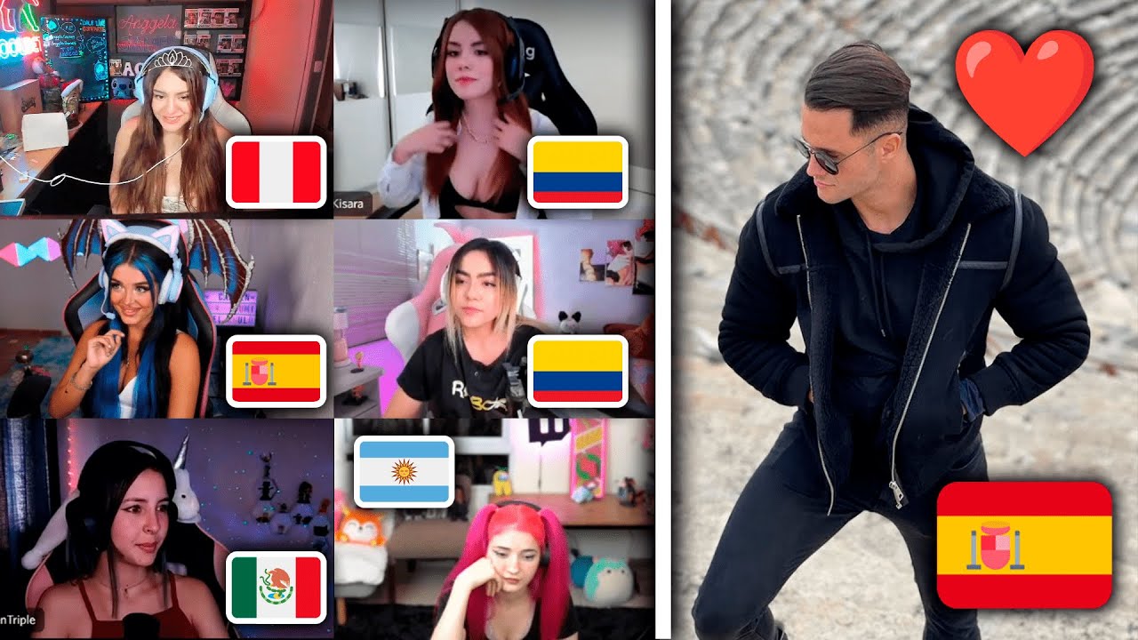 STREAMERS LATINAS compiten por chico ESPAÑOL - ElZeein Twitch - YouTube