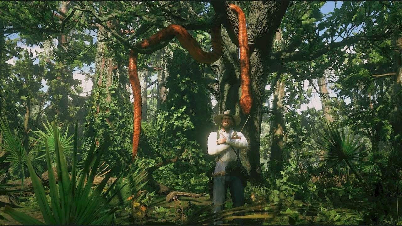 GIANT SNAKE IN RED DEAD REDEMPTION 2 😱 - YouTube
