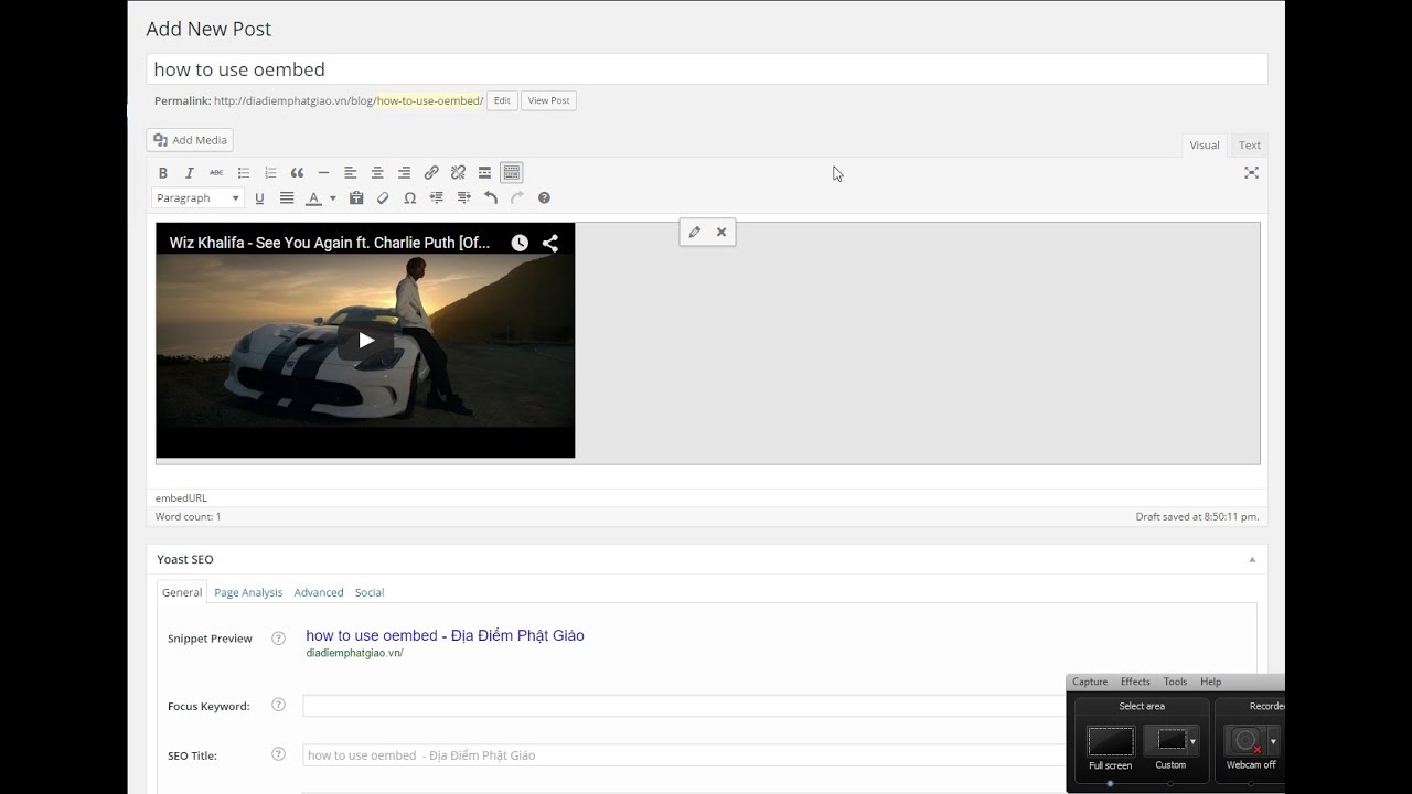 How To Use oEmbed In WordPress - YouTube