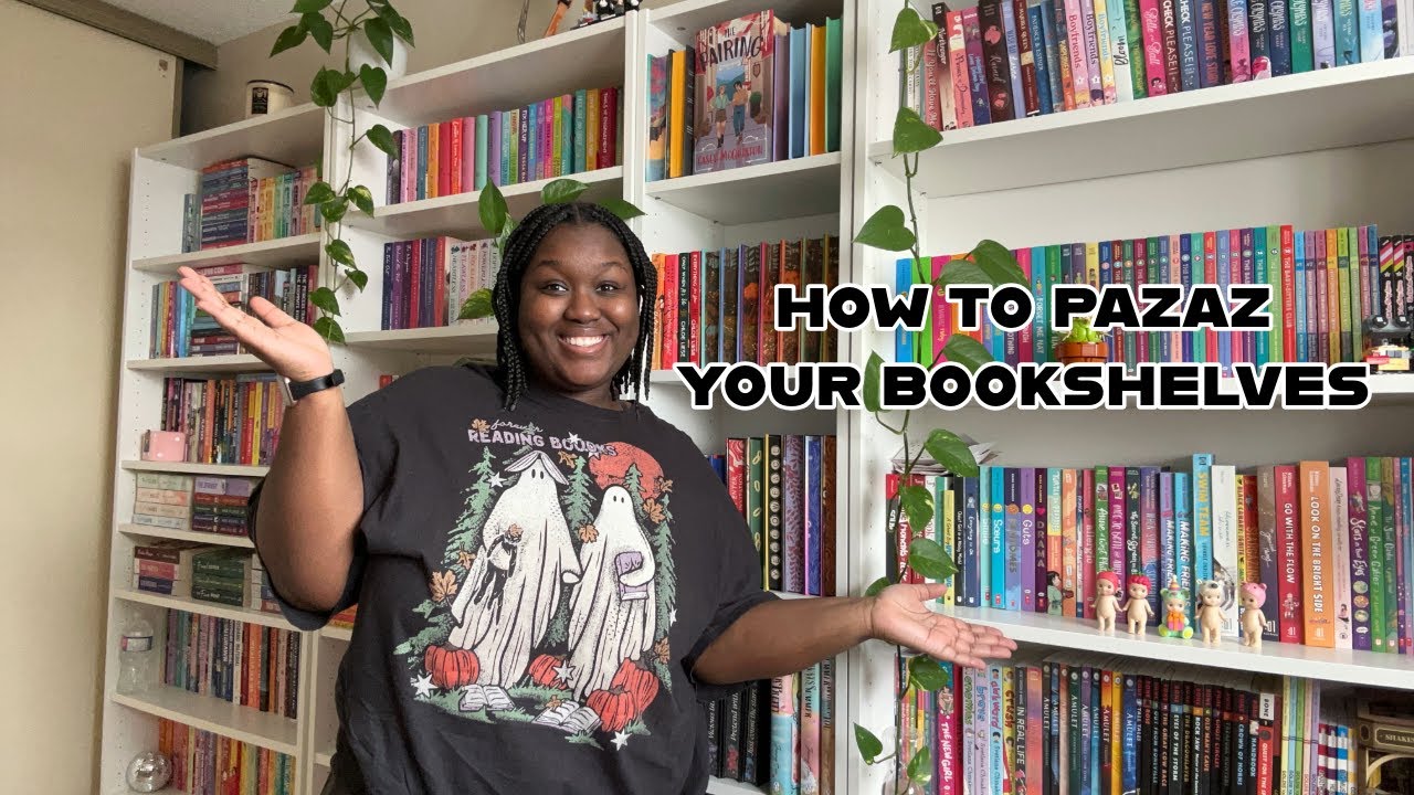 how to pazaz your bookshelves 📚 - YouTube