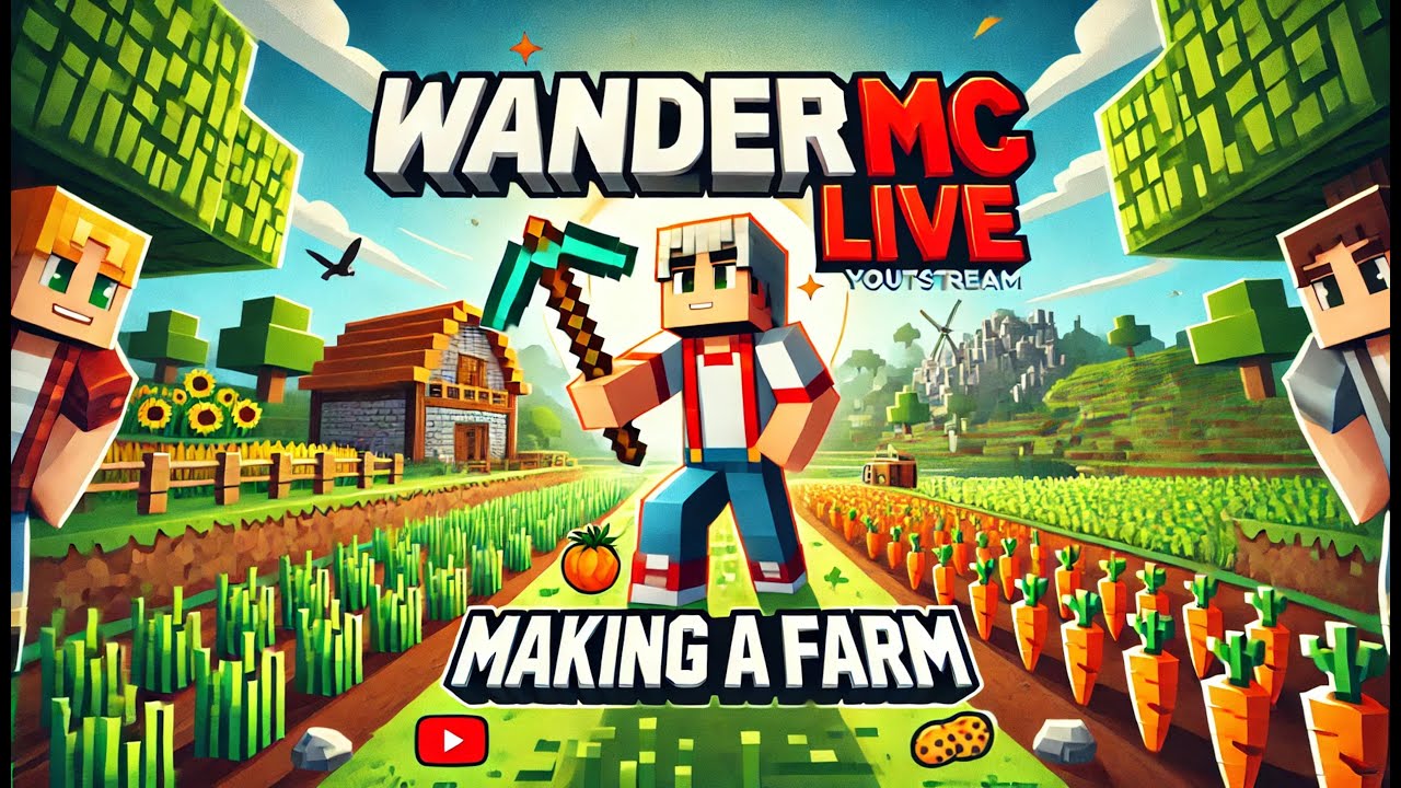 🔥 Building the BIGGEST FARM in Minecraft! | Wander MC LIVE - YouTube