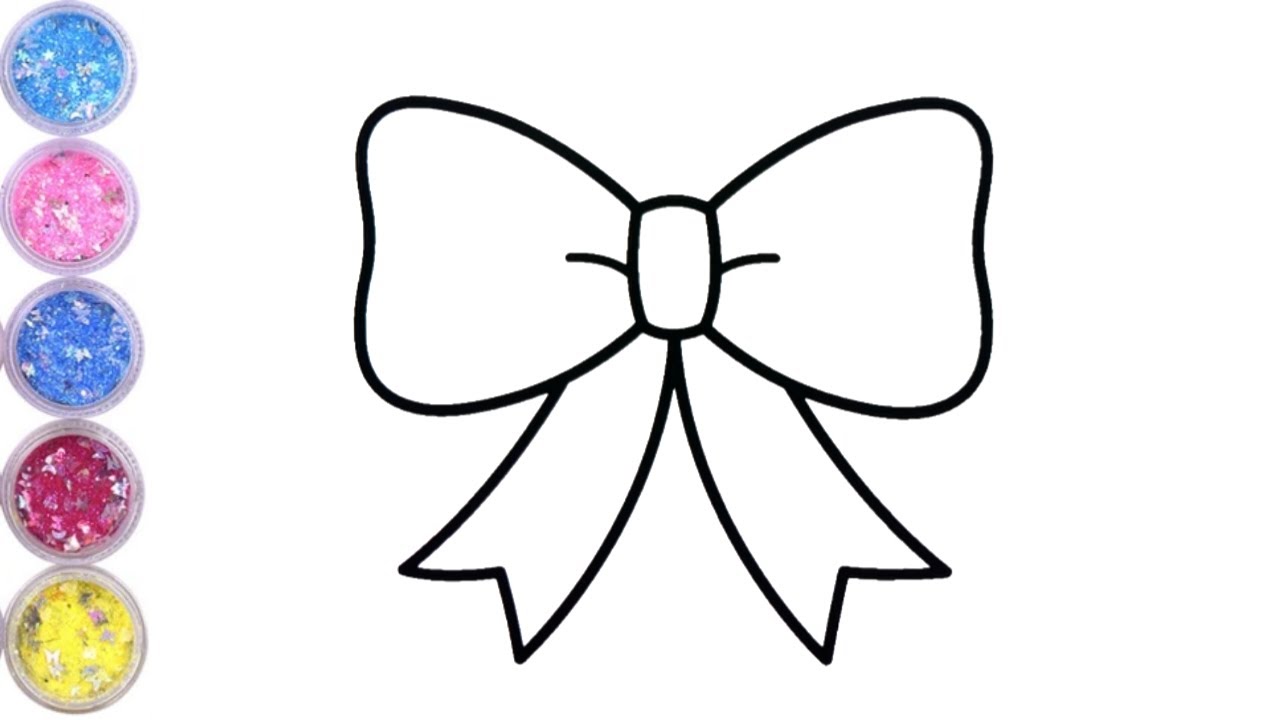 Bows Drawing, Painting and Coloring For Kids and Toddlers _ How to Draw ...