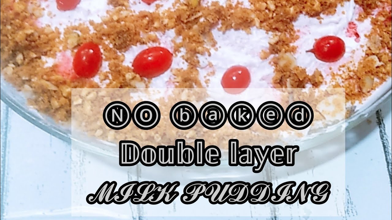 Double layer milk pudding 🍰|| No bake pudding|| easy and yummy||salu ...