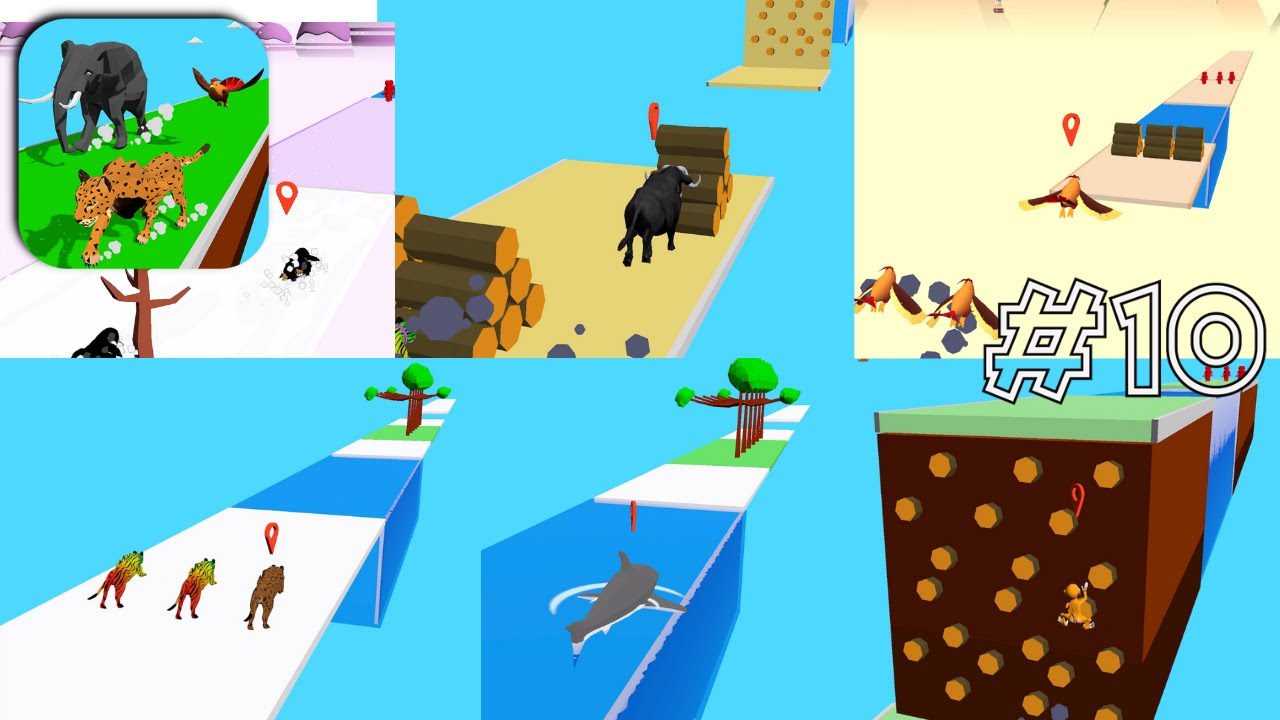 Animal Transform:Epic Race 3D - All levels Mobile Gameplay Walkthrough ...
