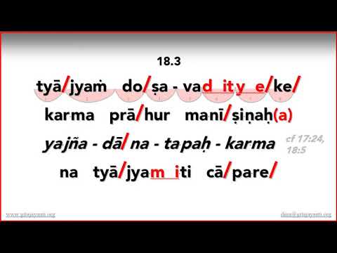Singing Chapter 18 of the Gita - with Simplified Romanized Sanskrit ...