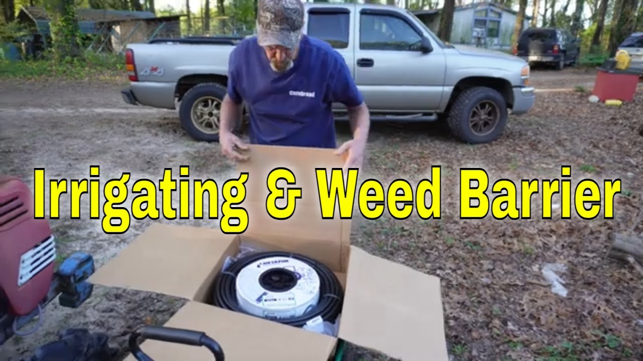 How To Put Irrigation & Weed Barrier In - YouTube