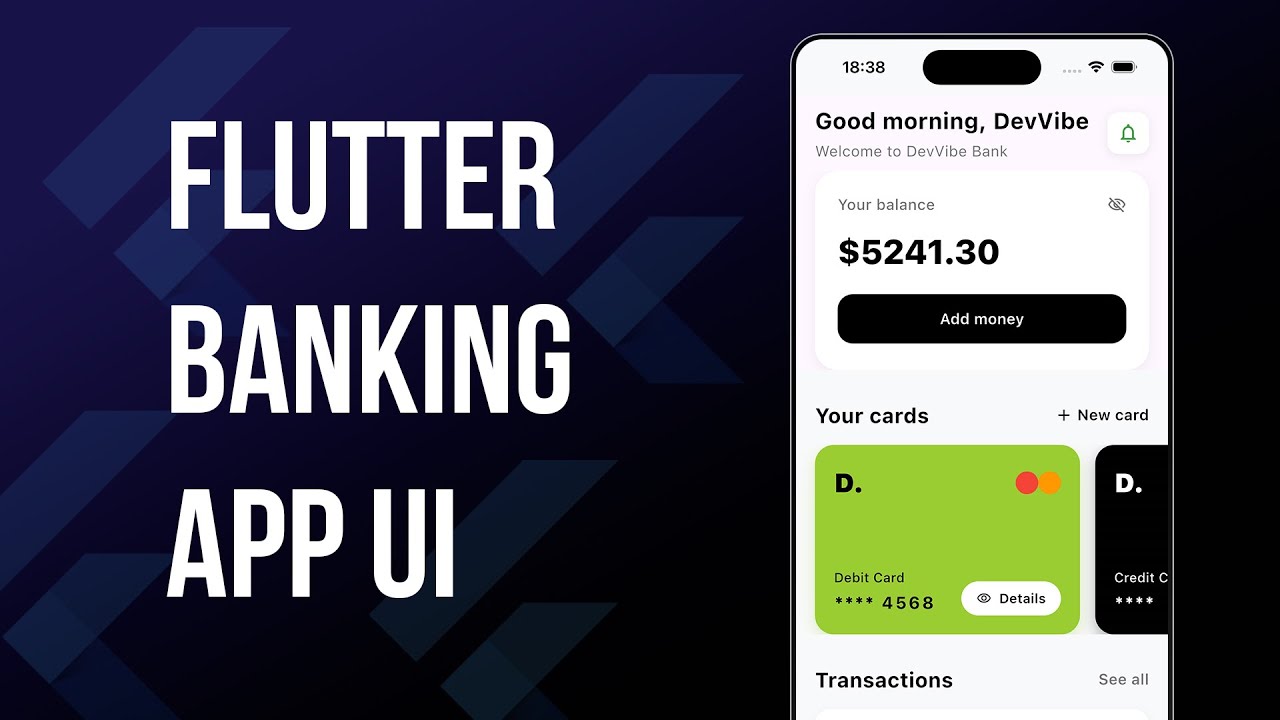 Build a Modern Banking App UI in Flutter | Tutorial | Silent Coding ...