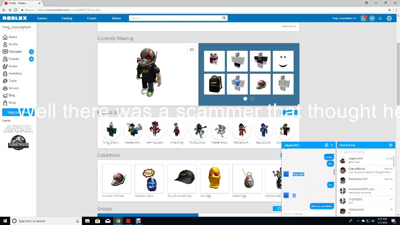 Scammer tries to scam me on Roblox And this happened - YouTube