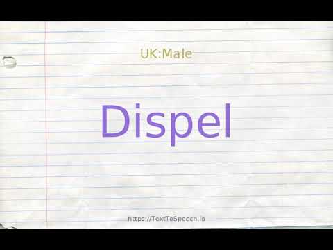 How to pronounce dispel - YouTube