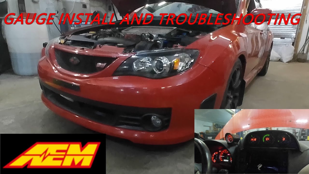 Subaru Impreza WRX - AEM Gauge Install. (OIL PRESSURE GAUGE MAXED OUT ...