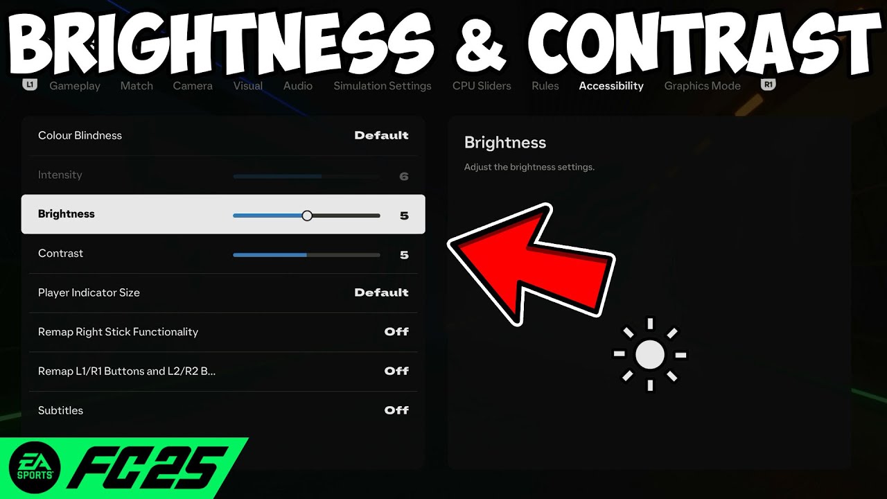 How To Adjust Screen Brightness & Contrast On FC 25 - YouTube