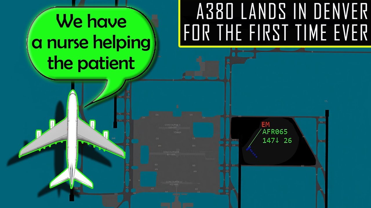 [REAL ATC] Air France A380 Diverts to Denver with a Medical Emergency ...